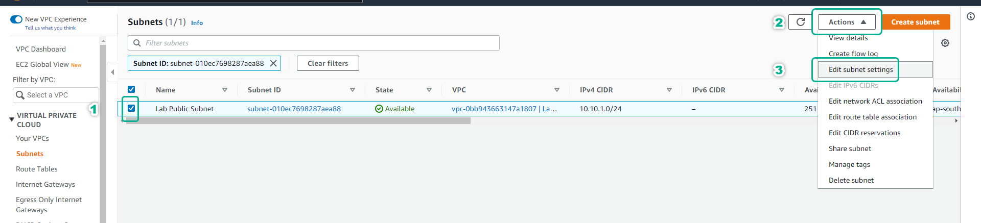 Create Public Subnet Work With Amazon System Manager Session Manager