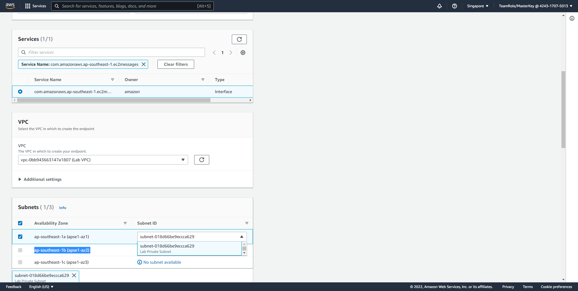 Create Endpoint ec2messages :: WORK WITH AMAZON SYSTEM MANAGER - SESSION MANAGER