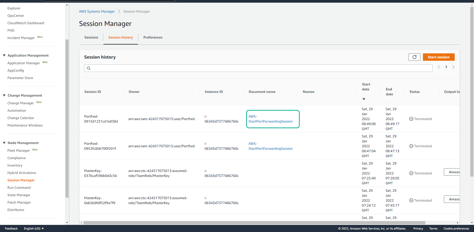 Port Forwarding :: WORK WITH AMAZON SYSTEM MANAGER - SESSION MANAGER