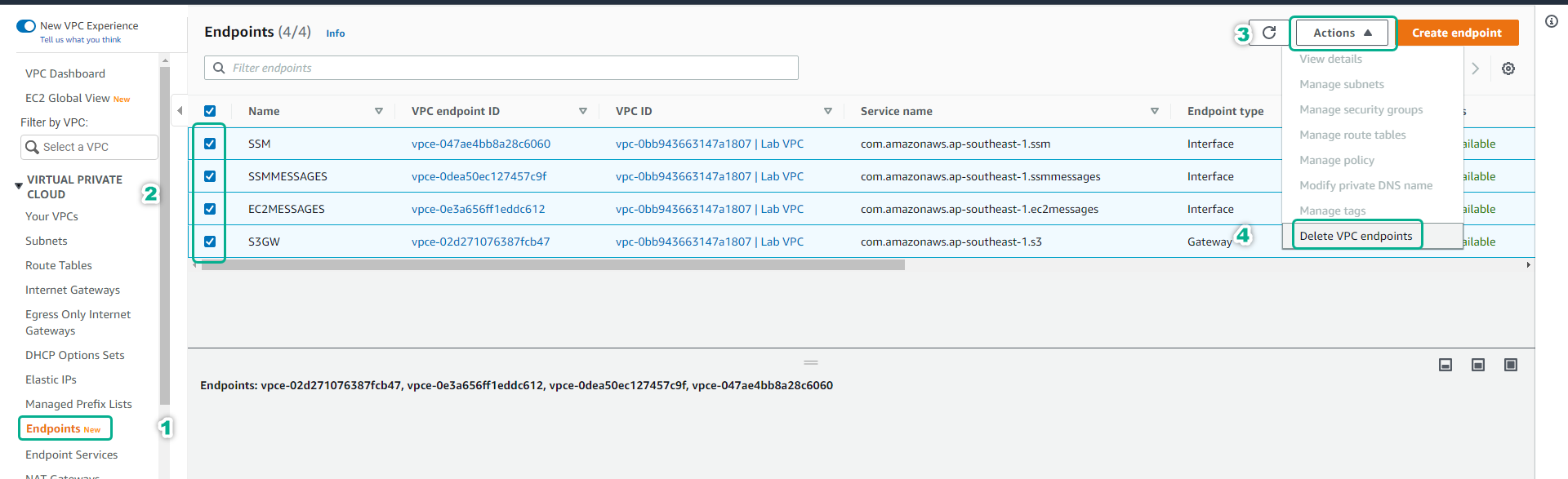 Clean up resources :: WORK WITH AMAZON SYSTEM MANAGER - SESSION MANAGER