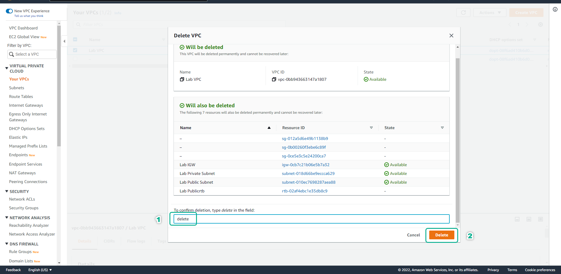 Clean up resources :: WORK WITH AMAZON SYSTEM MANAGER - SESSION MANAGER